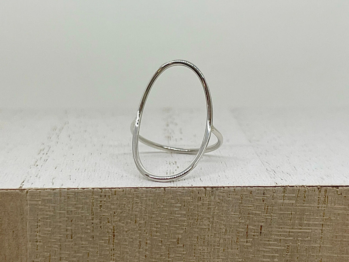 Sterling Silver Open Oval Ring – Hughes of Gold